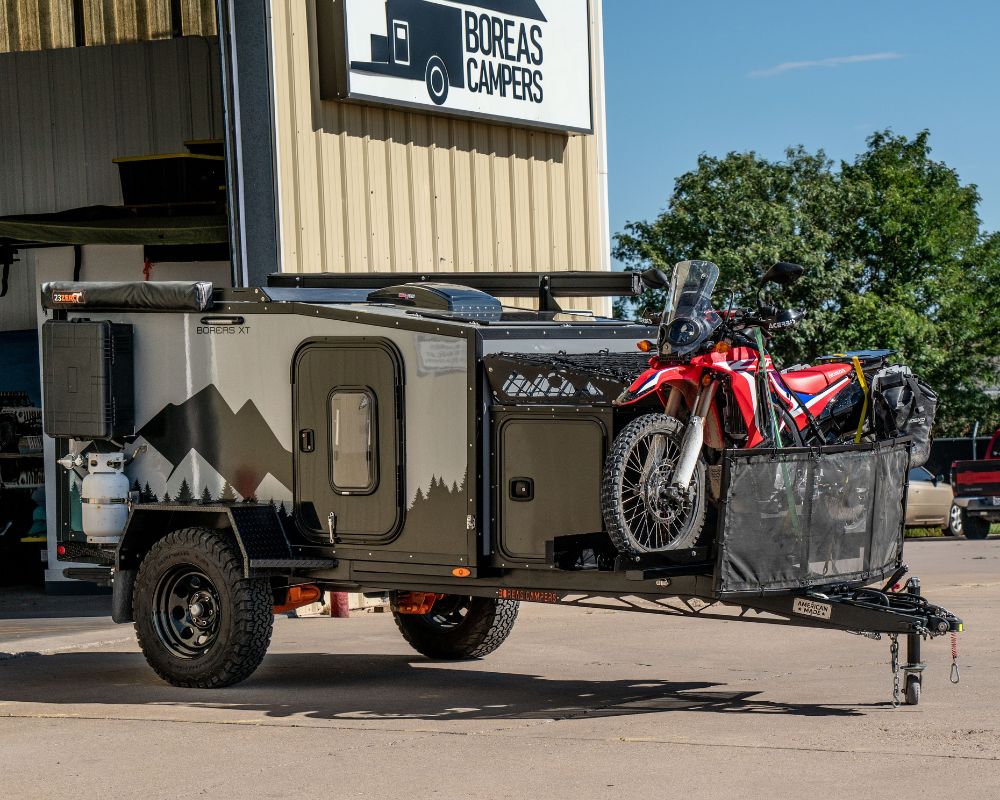 The XT Can Hold a 400-lb Motorcycle | Browse Our Blog | Boreas Campers